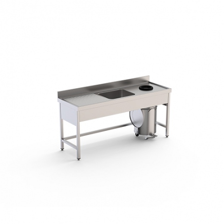 Table du Chef Bac à Droite avec 1 Bac + Trou